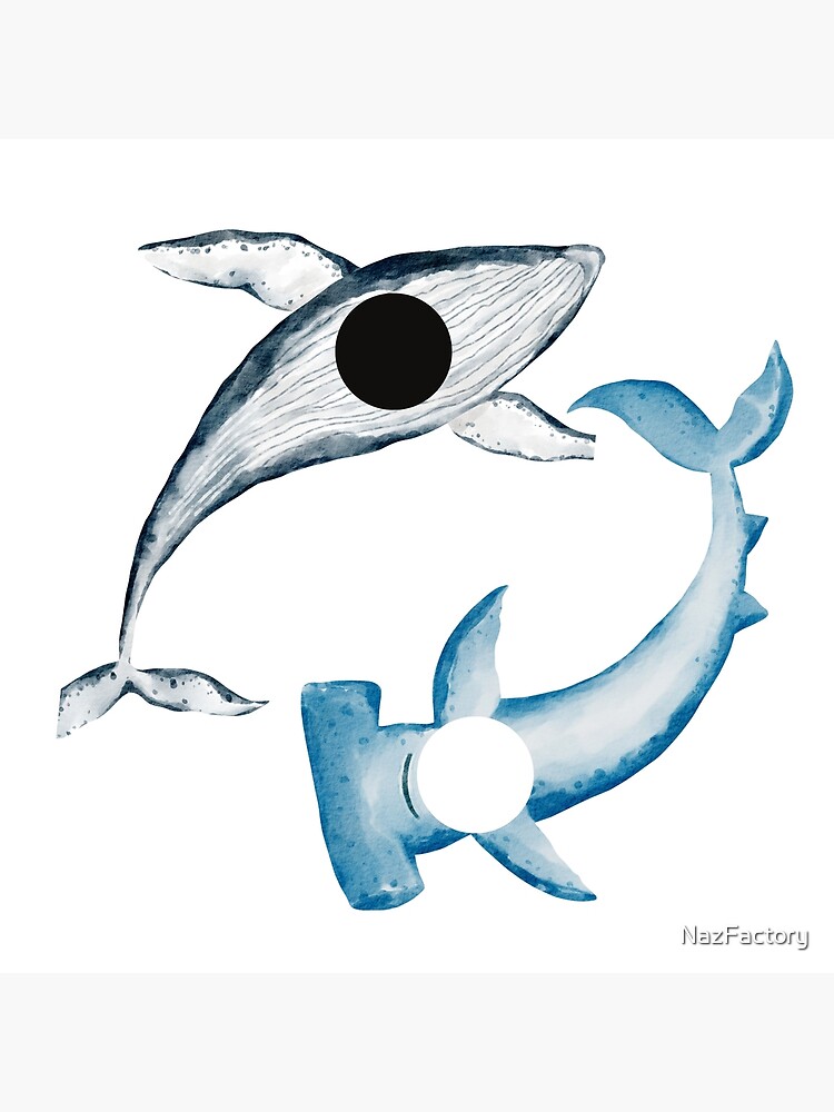 Whale Shark Ying Yang Poster For Sale By Nazfactory Redbubble