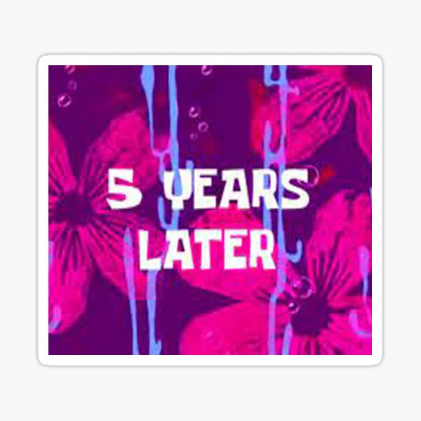 "Spongebob years later Sticker" Sticker for Sale by ARTITANE | Redbubble