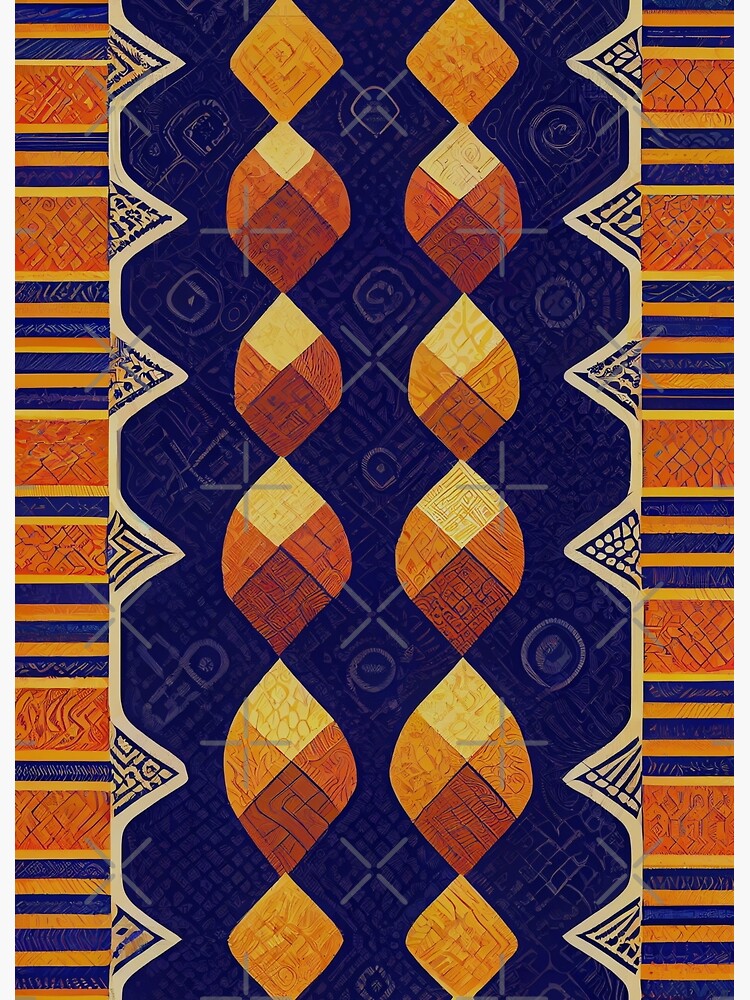 "Art Deco African Tribal Textile Geometrical Pattern - Illustrated ...