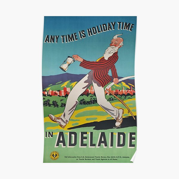 "Adelaide Australia Vintage Travel Poster | Australian Aesthetic ...