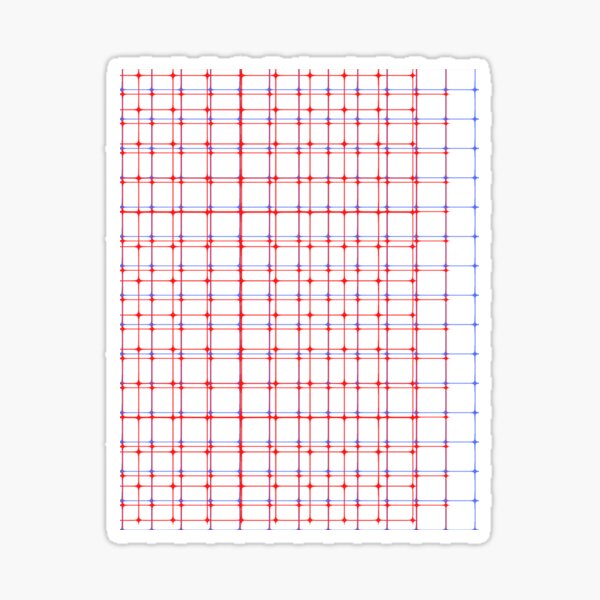 "Blue and red Tattersall Windowpane Check Plaid" Sticker for Sale by ...