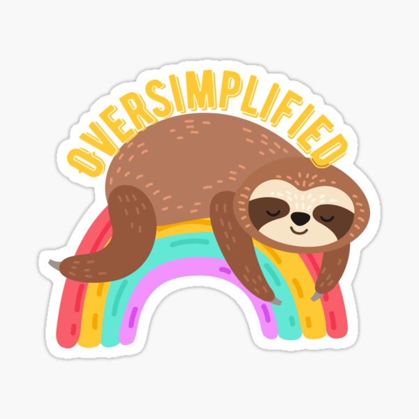 "Oversimplified " Sticker for Sale by ShopTwentyFour | Redbubble