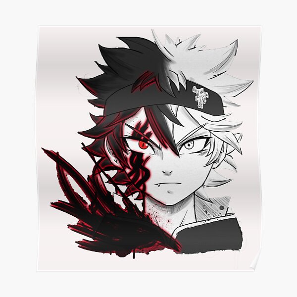 "Black Clover Asta - half demon" Poster for Sale by JeniBoyleg | Redbubble