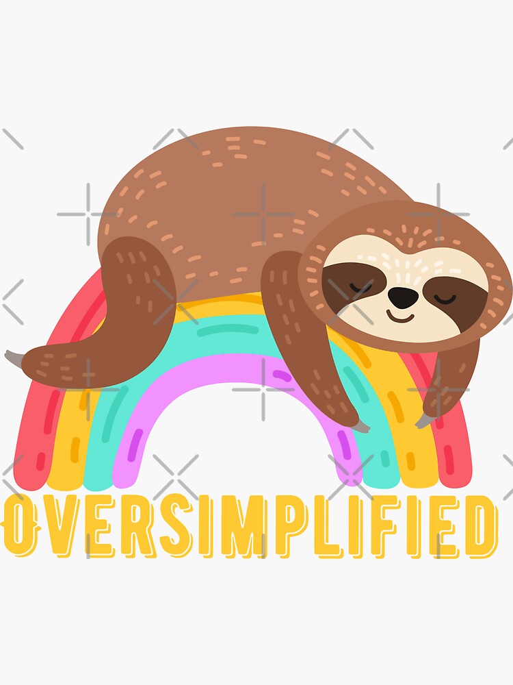 "Oversimplified " Sticker for Sale by ShopTwentyFour | Redbubble