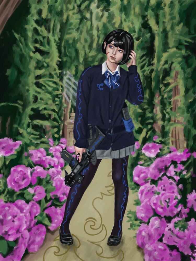 "Cool Girl Easy Kill hand painted" Sticker for Sale by Connoristic ...