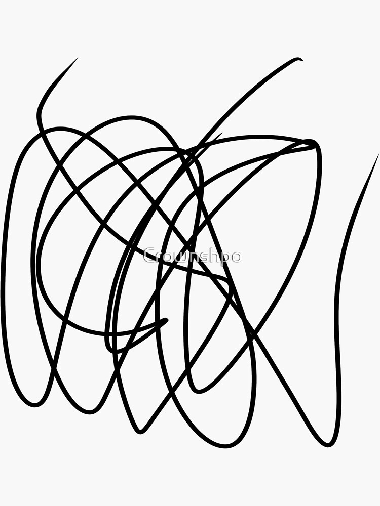 "scribble" Sticker for Sale by Crownshpo | Redbubble