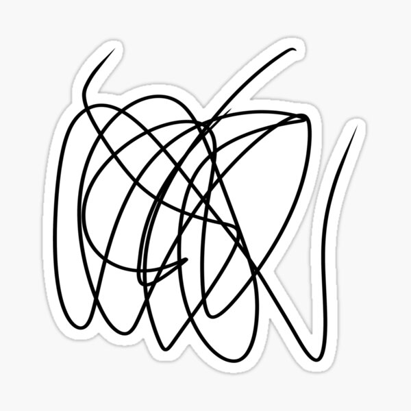 "scribble" Sticker for Sale by Crownshpo | Redbubble
