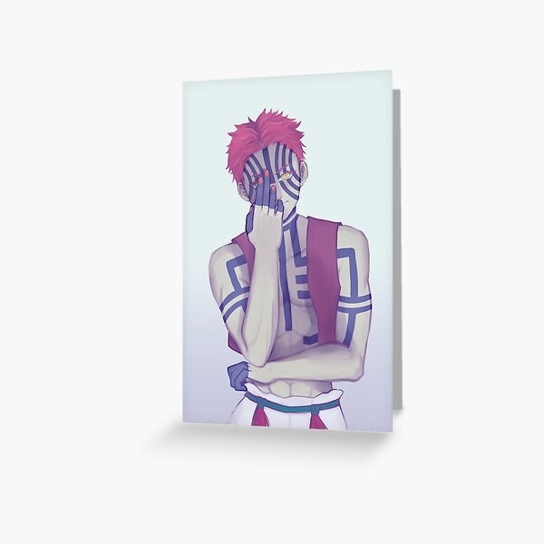"Akaza demon slayer anime fanart" Greeting Card for Sale by NakuriNiwa ...