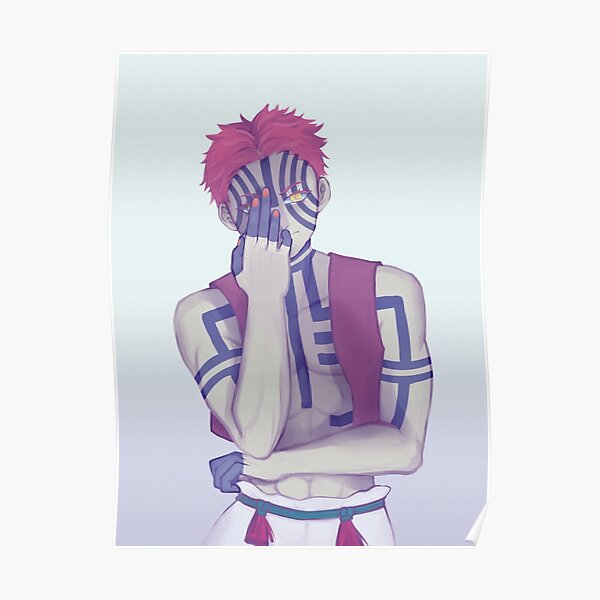 "Akaza demon slayer anime fanart" Poster for Sale by NakuriNiwa | Redbubble