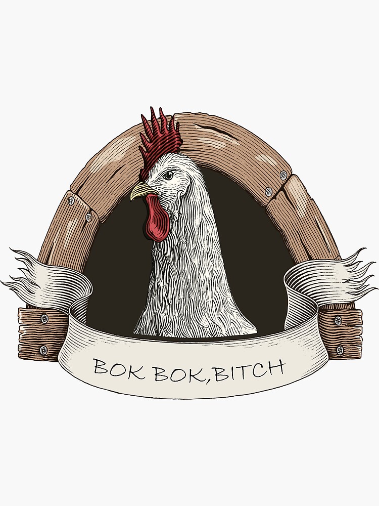 "Crazy Rich Asians bok bok bitch chickens are bitches" Sticker for Sale ...