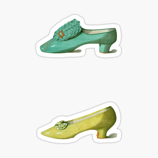 "Vintage Blue & Green Fashion Shoes" Sticker for Sale by ...