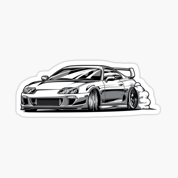 "JDM Supra MKIV Drifting" Sticker for Sale by pjrstudio | Redbubble