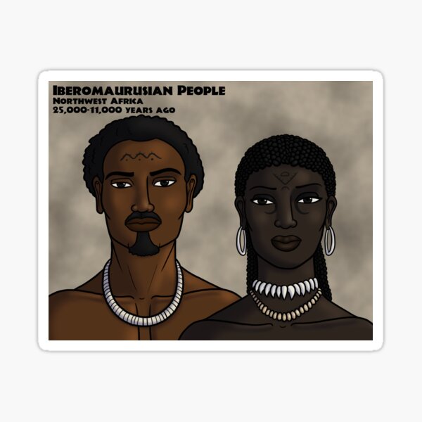 "Iberomaurusians" Sticker for Sale by Tyrannohotep | Redbubble