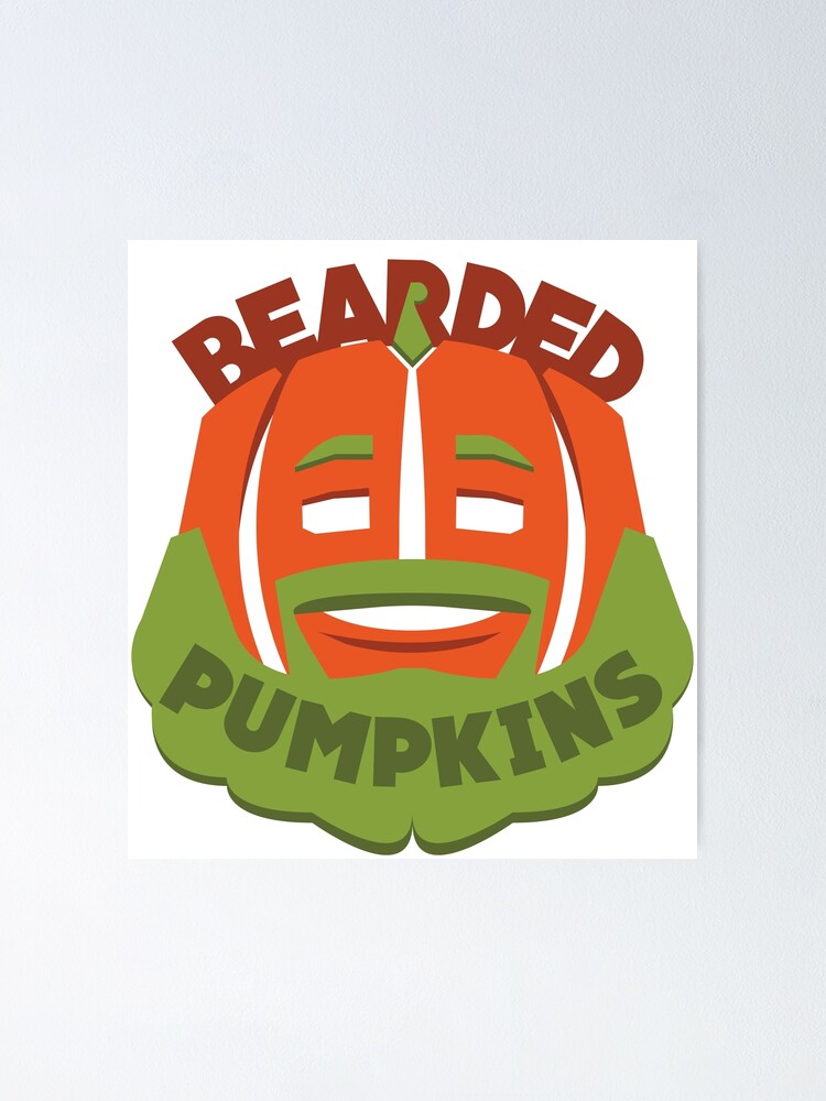 "Bearded Pumpkin Logo" Poster by BeckJameson | Redbubble
