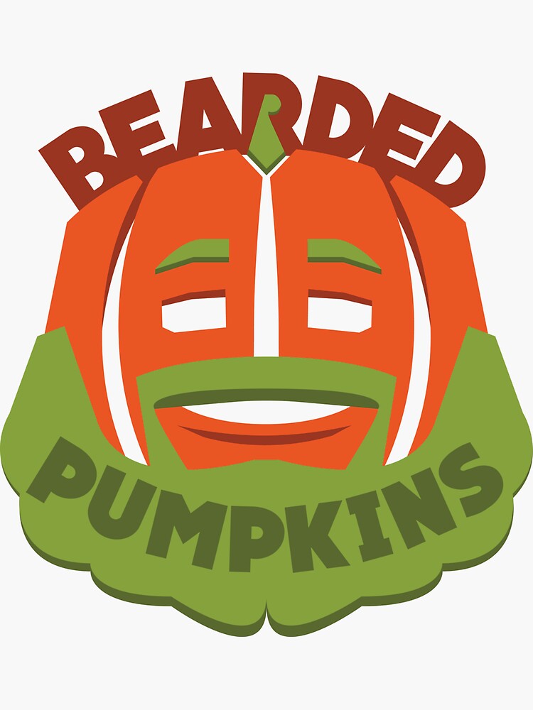 "Bearded Pumpkin Logo" Sticker for Sale by BeckJameson | Redbubble