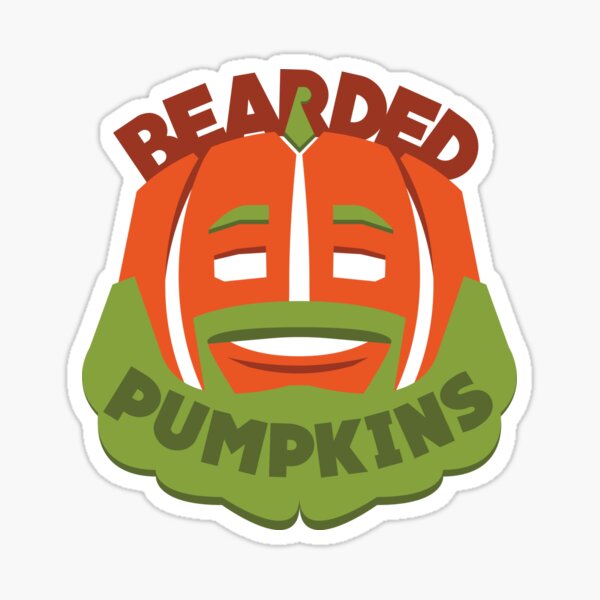 "Bearded Pumpkin Logo" Sticker for Sale by BeckJameson | Redbubble