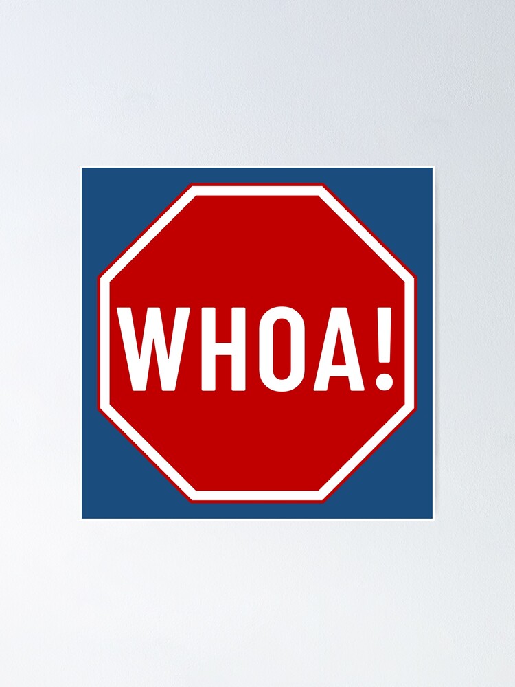 "WHOA! Stop Sign" Poster for Sale by NoPainnoBrain | Redbubble