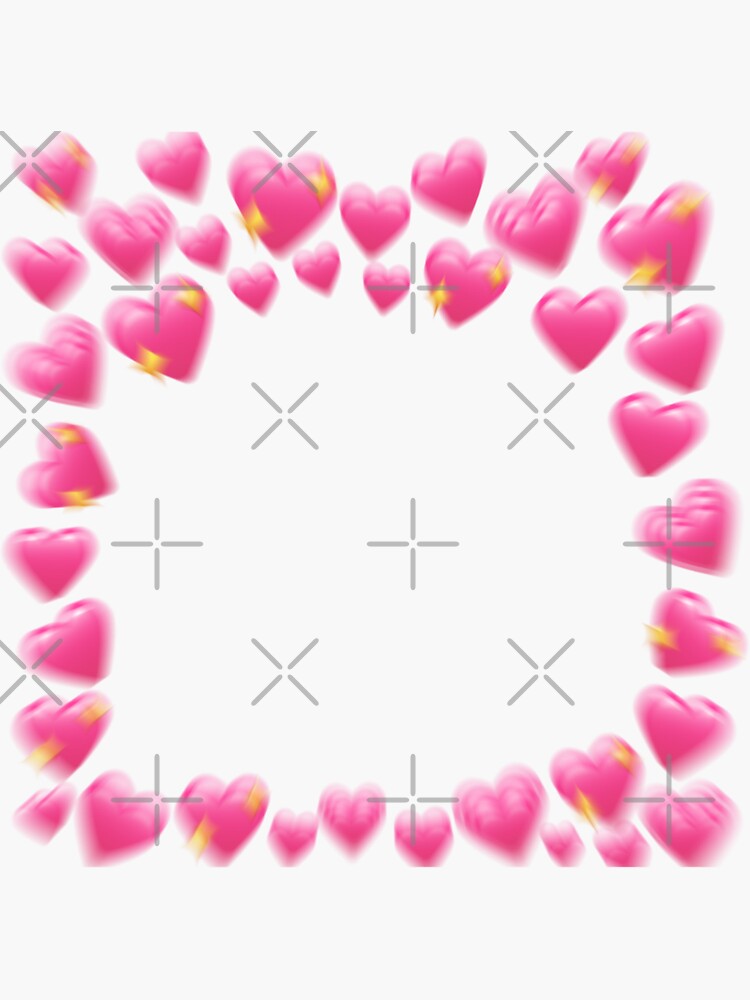 "Love Emoji Frame Classic Meme Aesthetic | Home Decor Sticker Pack ...