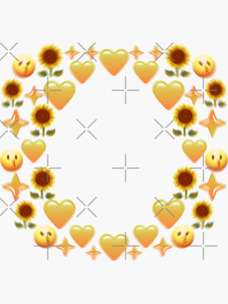 "Emoji Frame Classic Meme Aesthetic | Home Decor Sticker Pack Collage ...