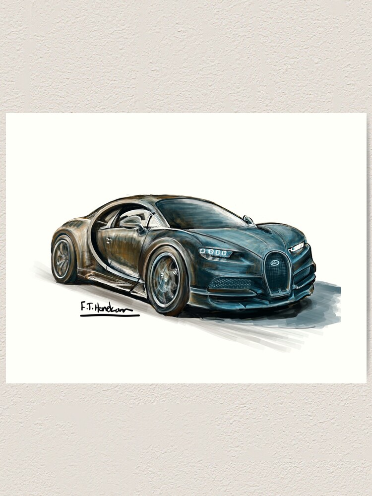 "Bugatti Chiron hypercar" Art Print for Sale by Francohanekom | Redbubble