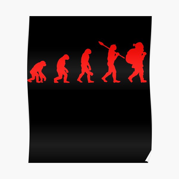 "Santa Evolution" Poster for Sale by heringa | Redbubble