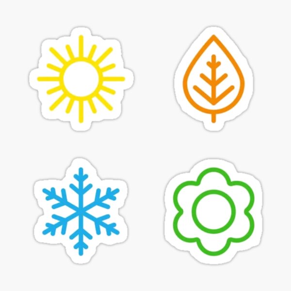 "the four seasons" Sticker for Sale by KEMDshop | Redbubble