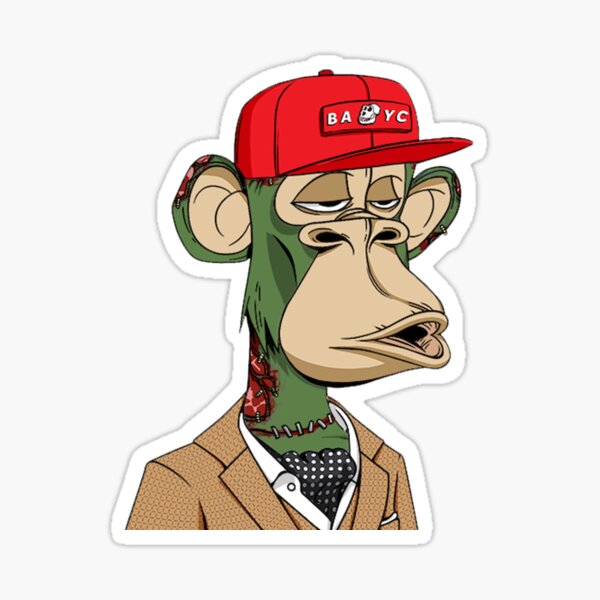 "nft monkey in green like zombie with red cap Bored Ape Yacht Club ...
