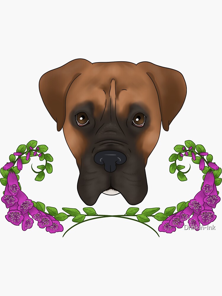 "Boxer Crest" Sticker for Sale by Drinkin-Ink | Redbubble