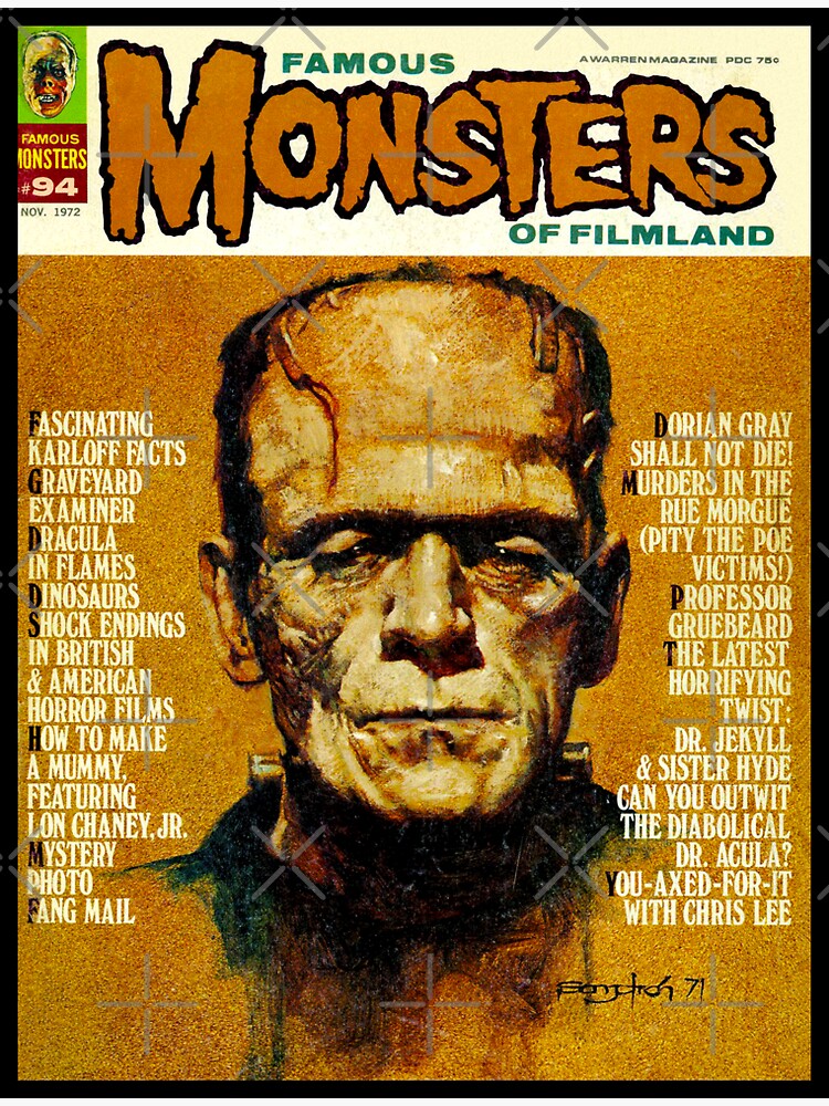"ANOTHER GREAT VINTAGE FAMOUS MONSTERS MAGAZINE COVER! #94" Sticker for ...