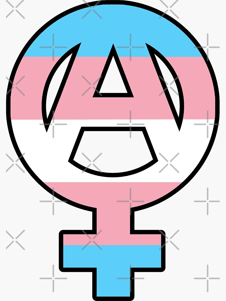 Anarcha Feminism Symbol Transgender Pride Colors Sticker For Sale By