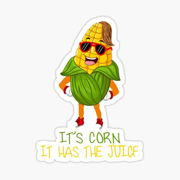 Pegatina «Amo el maíz Tiktok El maíz en la mazorca, tiene el jugo (2 ...