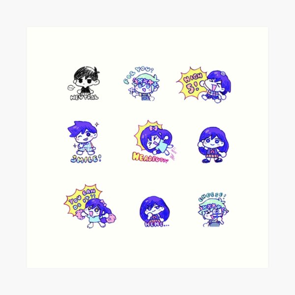 "Omori characters doing stuff Pack" Art Print for Sale by Imydos ...