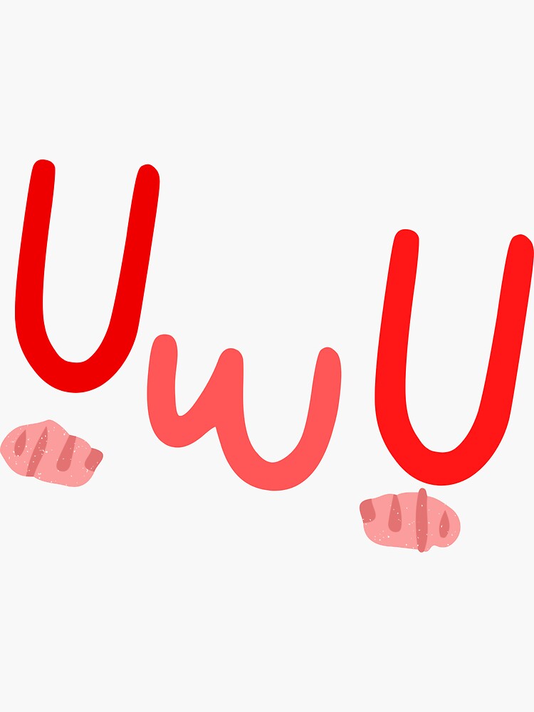 "Red Cute UwU" Sticker for Sale by CorneliusTul | Redbubble