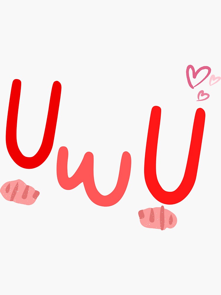 "Red Cute UwU" Sticker for Sale by CorneliusTul | Redbubble