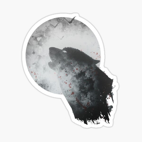 "Dark Wolf Watercolor Vintage" Sticker for Sale by Destroyed-Pixel ...
