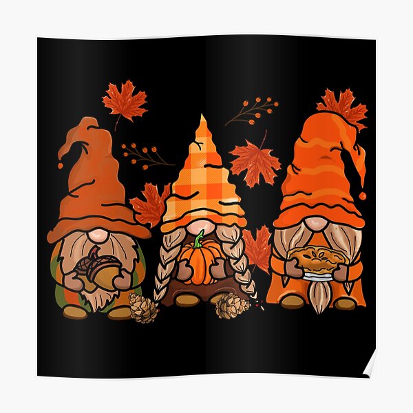 "fall gnomes" Poster for Sale by aesthetic-riot | Redbubble