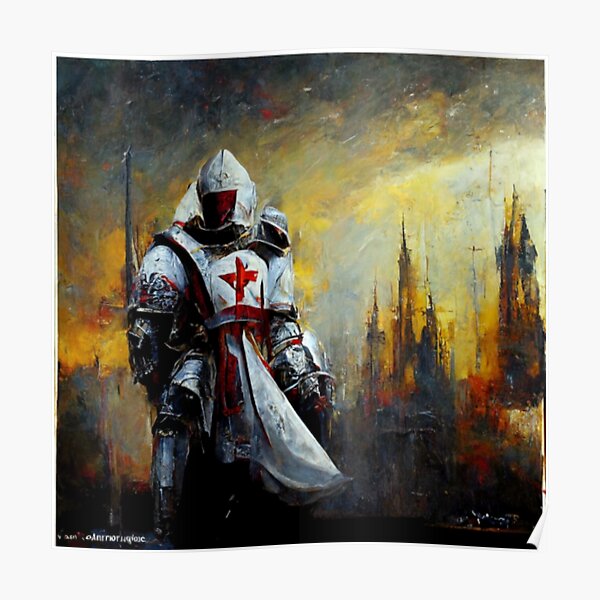 "Fantasy Crusader Knight" Poster for Sale by Shadic15 | Redbubble