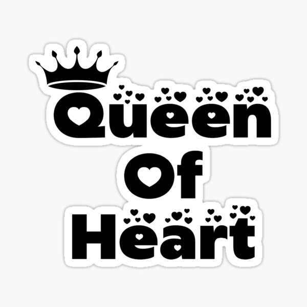 "Qoh Queen Of Heart " Sticker for Sale by falak543 | Redbubble