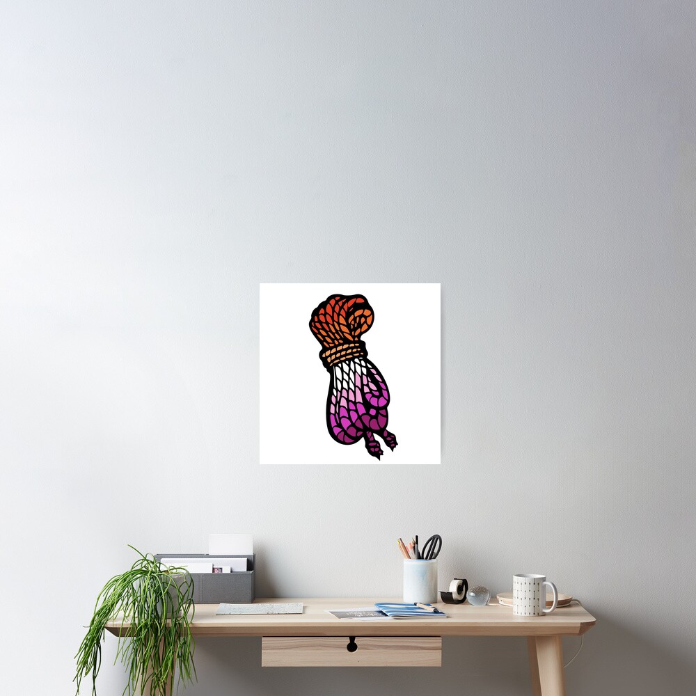 Lesbian Shibari Rope Bundle Poster For Sale By Hey Howl Redbubble