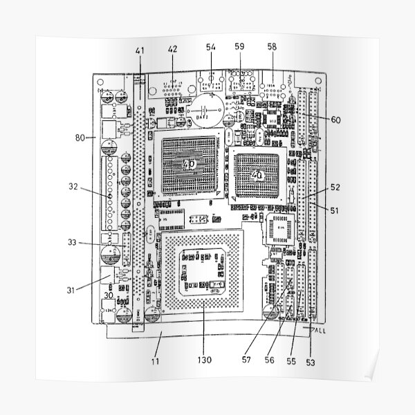 "motherboard of computer hardware" Poster for Sale by EmbeeGraphics ...