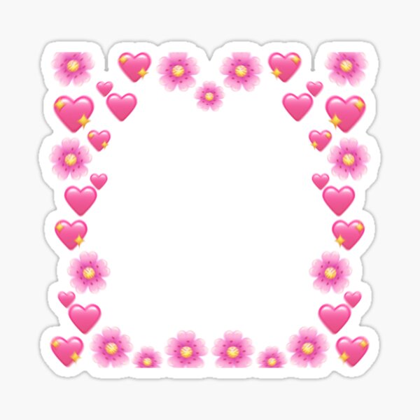 "Love Emoji Frame Classic Meme Aesthetic | Home Decor Sticker Pack ...