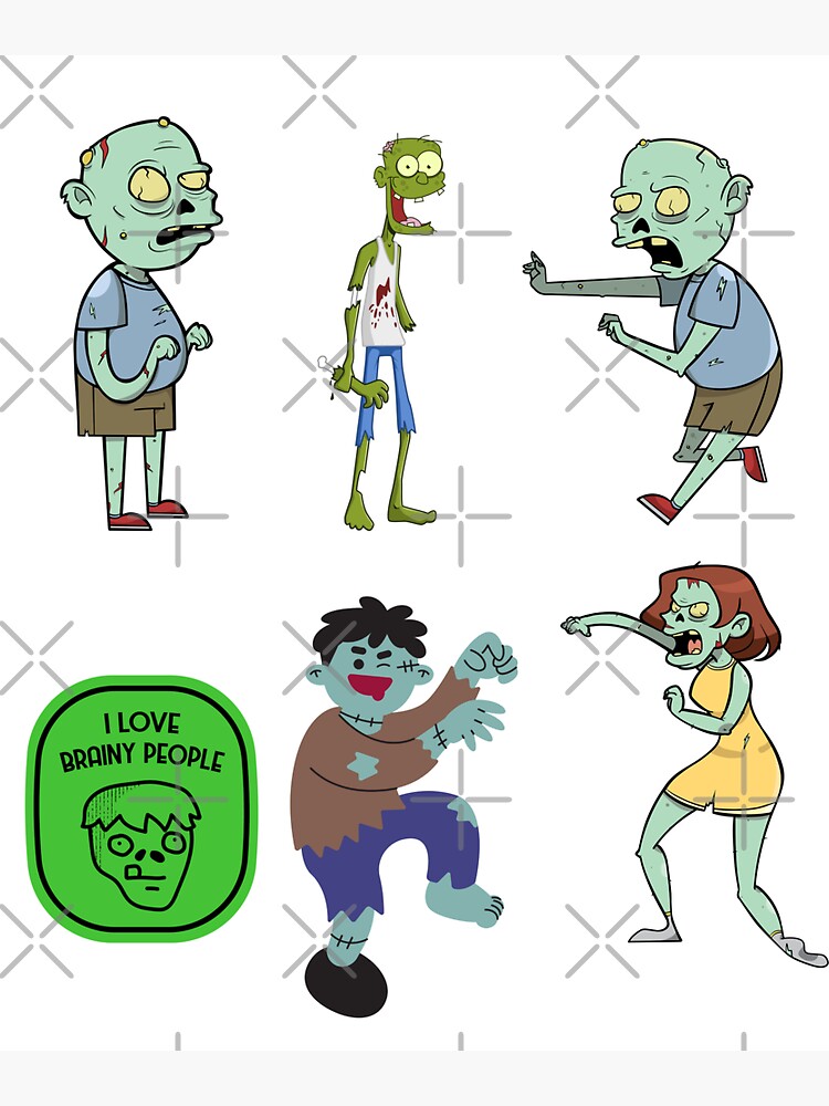 "Funny zombies " Sticker for Sale by MohamedABA | Redbubble