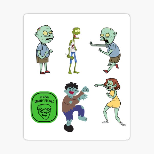 "Funny zombies " Sticker for Sale by MohamedABA | Redbubble