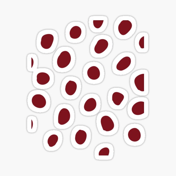 ""Red Spots" pattern - Pattern Design" Sticker for Sale by Prime ...
