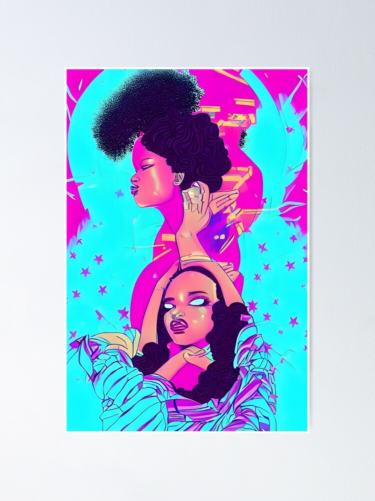 "vaporwave aesthetic black girl magic " Poster for Sale by Scoopivich ...