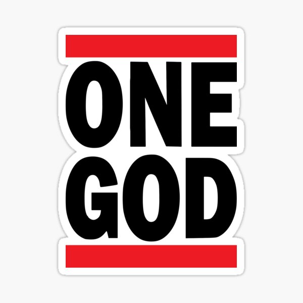 "ONE GOD" Sticker for Sale by Lord-Of-Lords | Redbubble