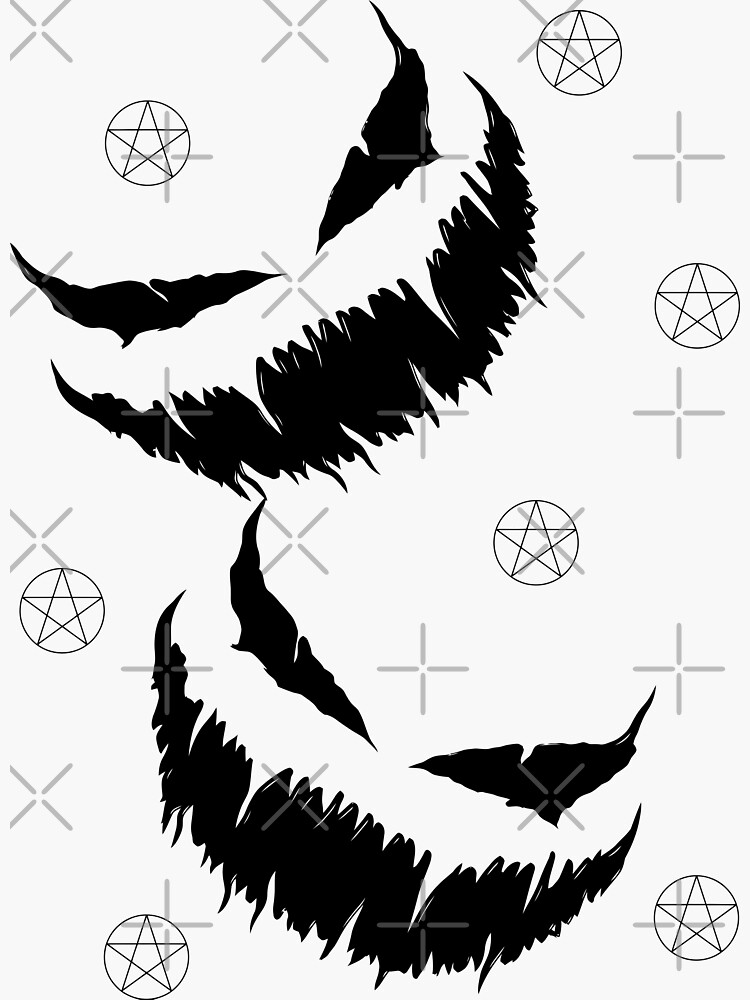 "Scary Grin Patterns" Sticker for Sale by DSGN- | Redbubble