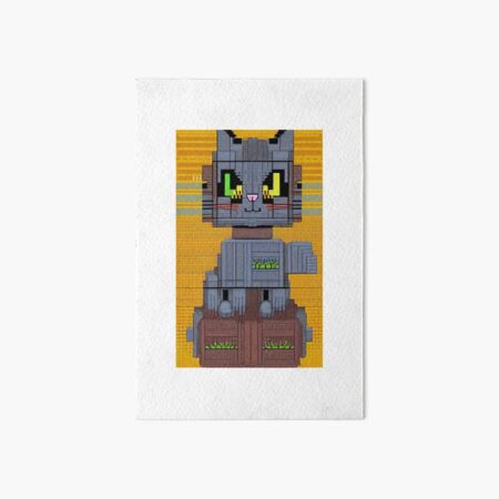 "8 Bit Video Game Cat - 8 Bit Cat Art Pattern" Art Board Print for Sale ...