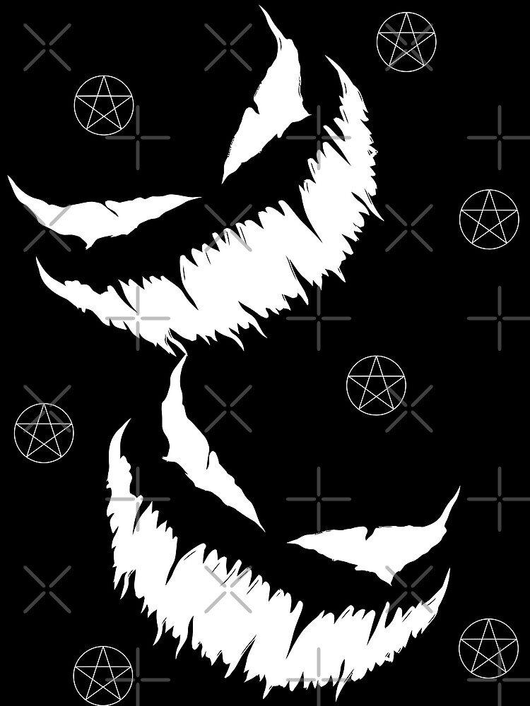 "White Scary Grin Patterns" Poster for Sale by DSGN- | Redbubble