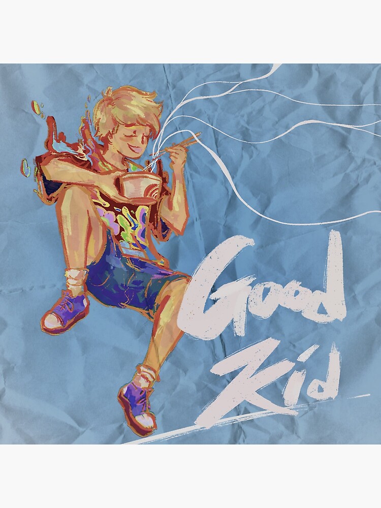 "good kid" Sticker for Sale by laziyu | Redbubble